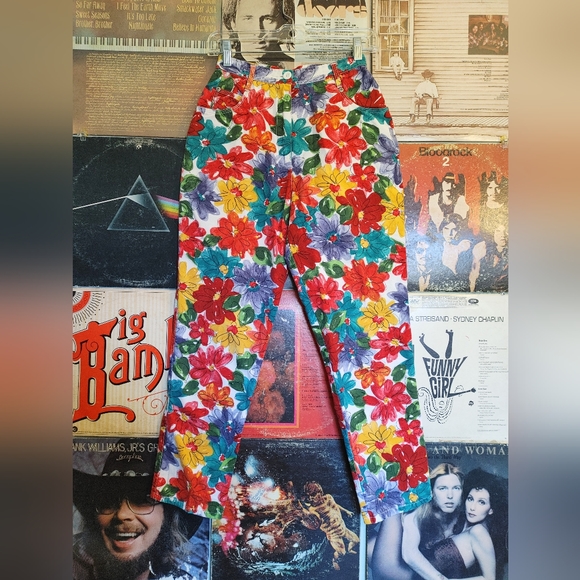 Carole Little | Jeans | Vintage Carole Little Colorful Floral Jeans ...